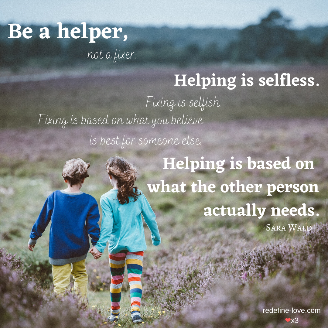 Key ingredients of helping - The Sara Beth Times